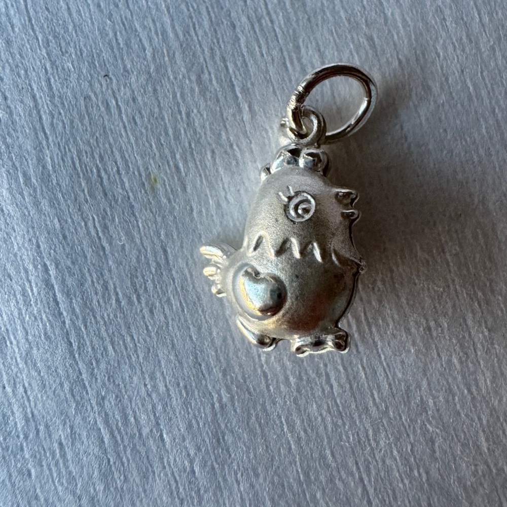 Sterling Silver Plump Chicken Charm Bracelet New Doub… - Gem